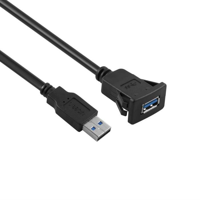 Câble Usb Encastré Pour Tableau De Bord, 1 M, Câble D'Extension Usb 3.0 ...