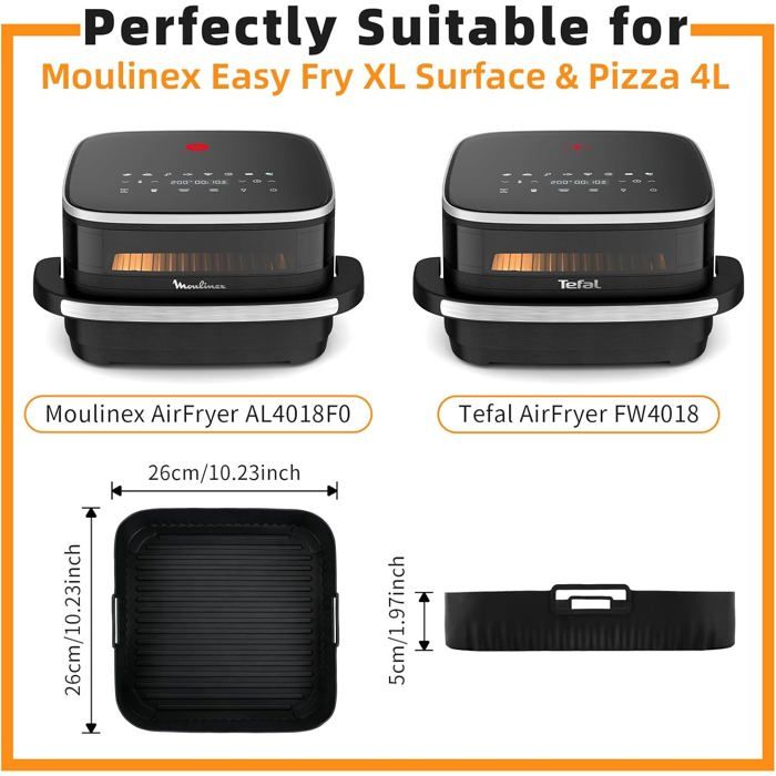 Moule silicone pour friteuse à air-KAL-Air Fryer Pour Moulinex Easy Fry ...