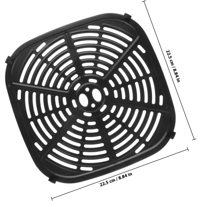 Grille antiadhésive pour friteuse à air - GREENVEA - Dimensions 22.5x22 ...