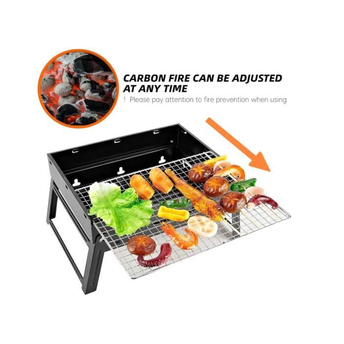 Barbecue Portable - sh - Mini Barbecue à Charbon Pliable - 35 x 27 x 19 ...