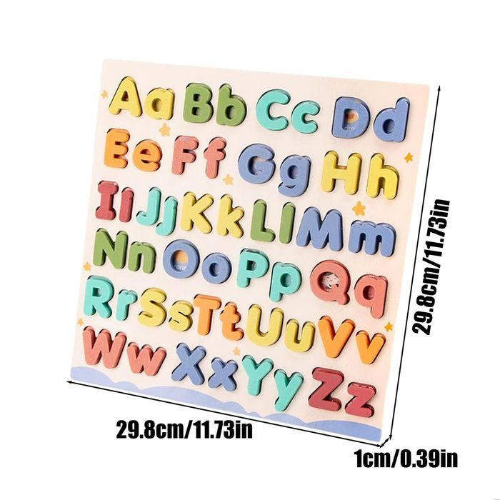 Puzzle Lettres,Jouet Éducatif en Bois Apprentissage Alphabet Majuscules ...