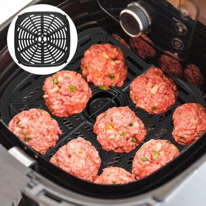 Grille antiadhésive pour friteuse à air - GREENVEA - Dimensions 22.5x22 ...
