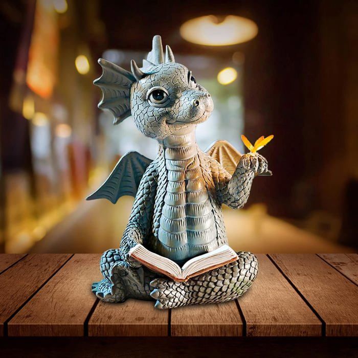 Statue Dragon Jardin,Statue pour Jardin Nain Statue de Jardin Extérieur ...