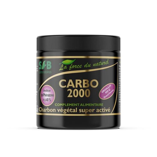 Carbo 2000 - Charbon Végétal Super Activé en Granulés - 450 g - Soulage ...