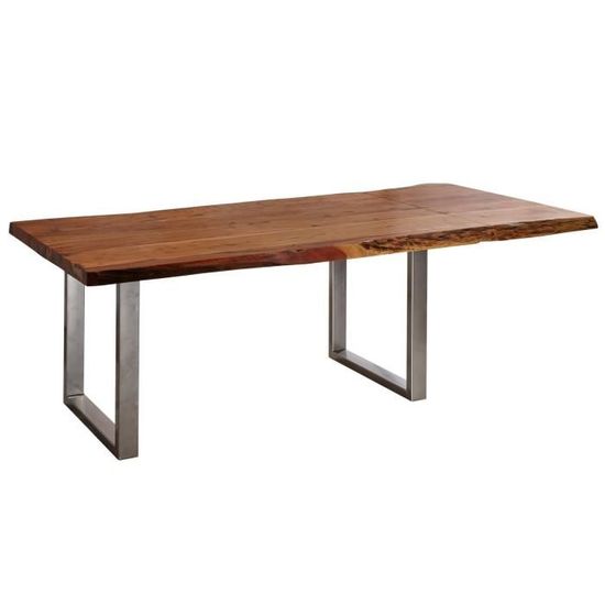 Table à manger extensible 240x110 Acacia laqué Noisette FREEFORM N° 21 ...