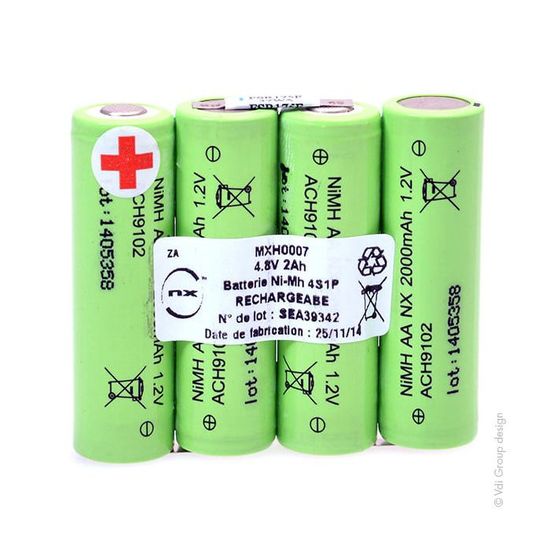 NX - Batterie NiMH 4x AA NX 4S1P ST1 4.8V 2000mAh S-NX - Cdiscount Sport