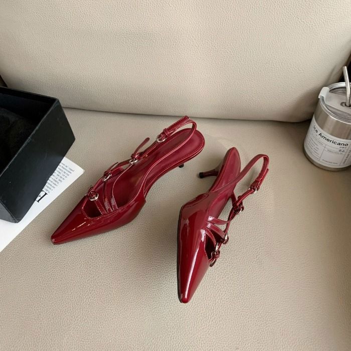 Mary Janes fur s Pumps pour femmes,Slingbacks féminins,Chaussures à ...