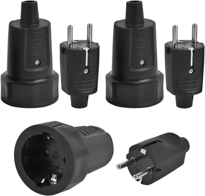 3 Fiches Mle IP44 et 3 Prise Femelle Fiche lectrique 2 Broches 250V 16A Fiche IP44 Fiche ...