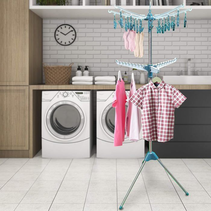 Sèche-Linge Pliable Pour Intérieur Ou Extérieur-2 Niveaux L38 ...