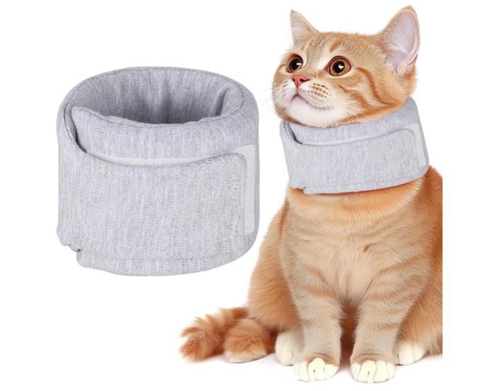 Collerette Chat, Colerette Protection Chat en Tissu Souple, Tour de Cou ...