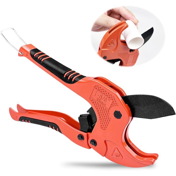 Coupe Tube PVC, Pince Coupe Tube,Coupe Tube à Cliquet Robuste,pour Couper les Tuyaux en Diamètre ...