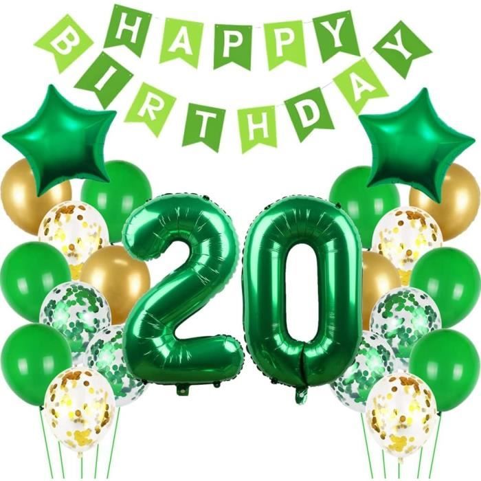 Décoration D'Anniversaire Homme 20 Ans 20E Anniversaire Décoration Ballon 20E Anniversaire Homme ...