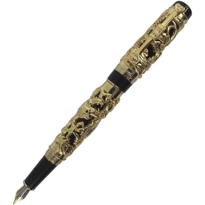 Drapeau De Luxe À Collectionner Et Stylo À Plume Médiéval Phoenix - Or ...