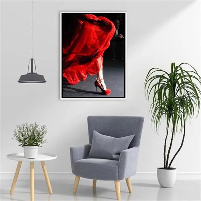 5D Diamond Painting Robe Rouge,Diy Broderie Diamant Kit Complet ...