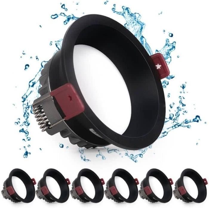 Led Encastrable Spot Noir, 5W 6 Pack 500Lm = 50W Incandescence, Ip44 ...