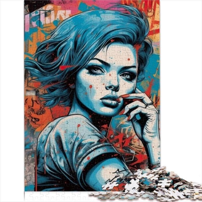 Puzzle Fille Graffiti Pour Adultes Puzzle 1000 Pièces Puzzle Pour ...
