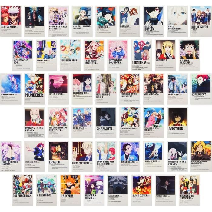 50PCS Kit de Collage Mural Esthétique, Anime Aesthetic Photo Collage ...