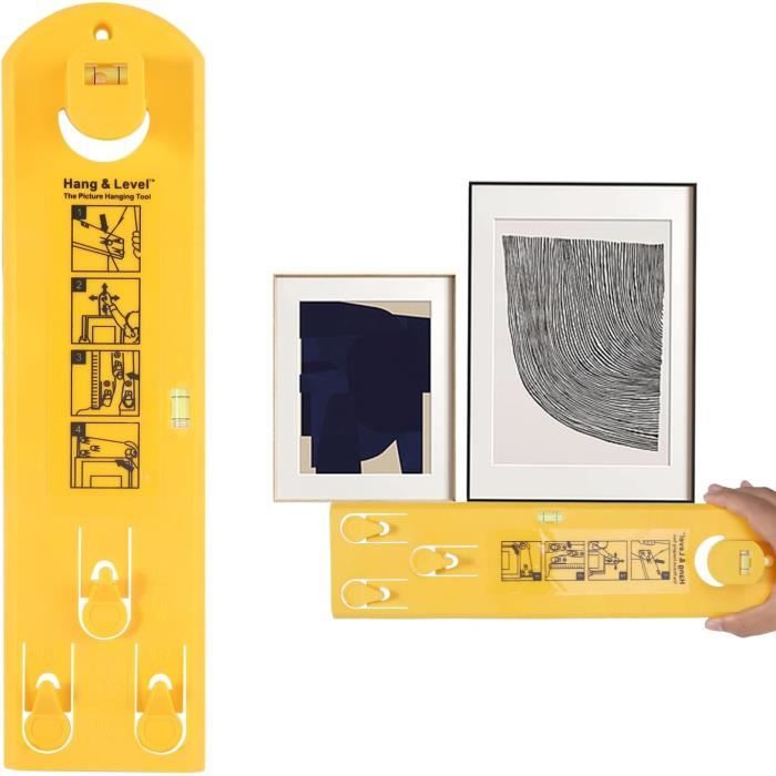 Outil de Suspension de Photos avec Niveau à Bulle Cintre pour Tableau ...