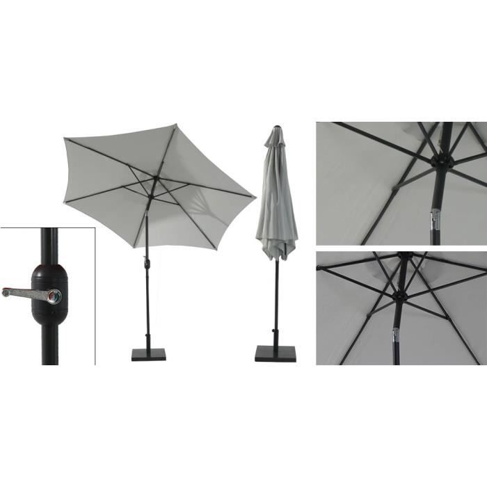 Parasol droit 3M gris perle - Cdiscount Jardin