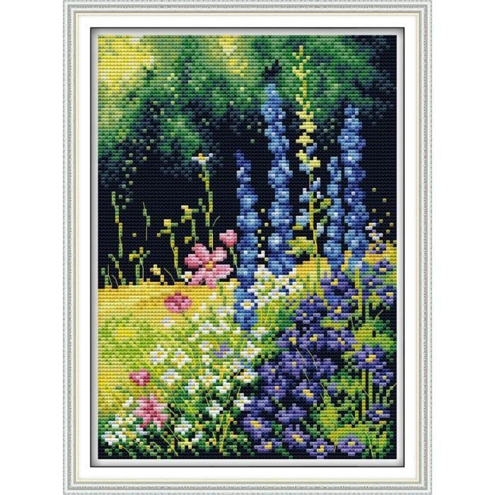 Kits de point de croix 11CT broderie estampée au point de croix-belles ...