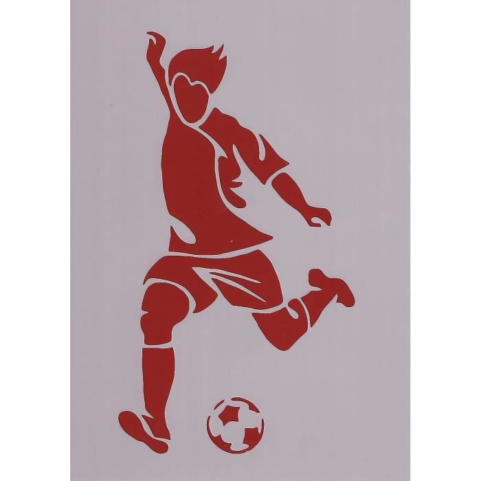Pochoir à peinture et dessin A4 21x29cm Stencil réutilisable Football Football[1195] - Cdiscount ...