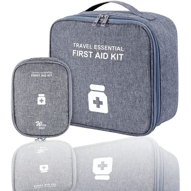 Trousse de Premiers Secours Portable Boîte 2 pièces Trousse d'urgence Médical Portable Trousse à ...
