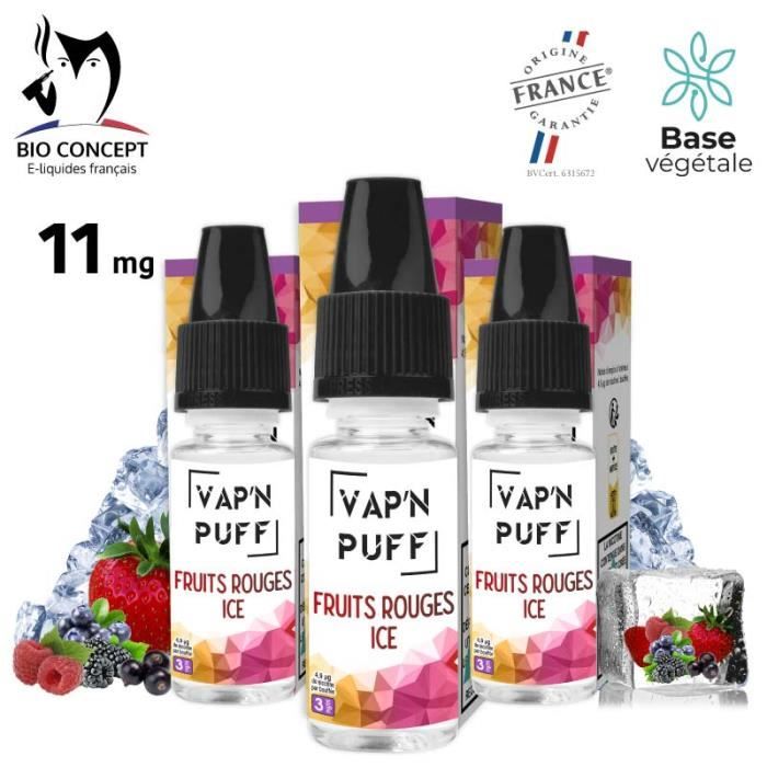 3 E-liquides Fruits Rouges ice - Vap'n puff BioConcept - 11mg - 50-50 ...