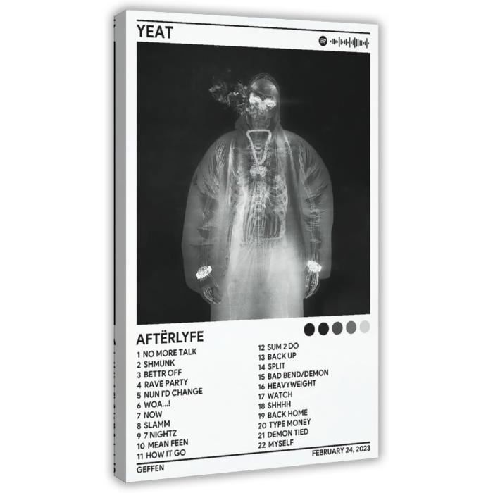 Yeat Affiche Aftërlyfe Impression Sur Toile Album Couverture Art Mural ...