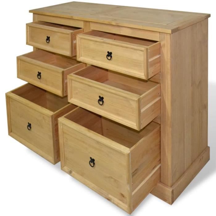 ESTINK Buffet Gamme Corona Pin mexicain 130x48x104 cm 85433 - Cdiscount ...