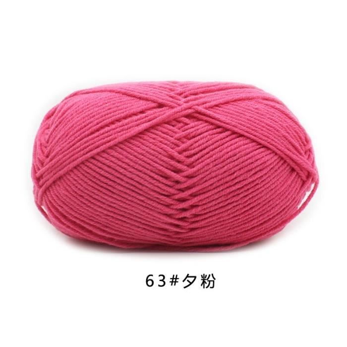 Fils de laine à tricoter - HAOPYOU - 50g - 4 plis - Teints au crochet ...
