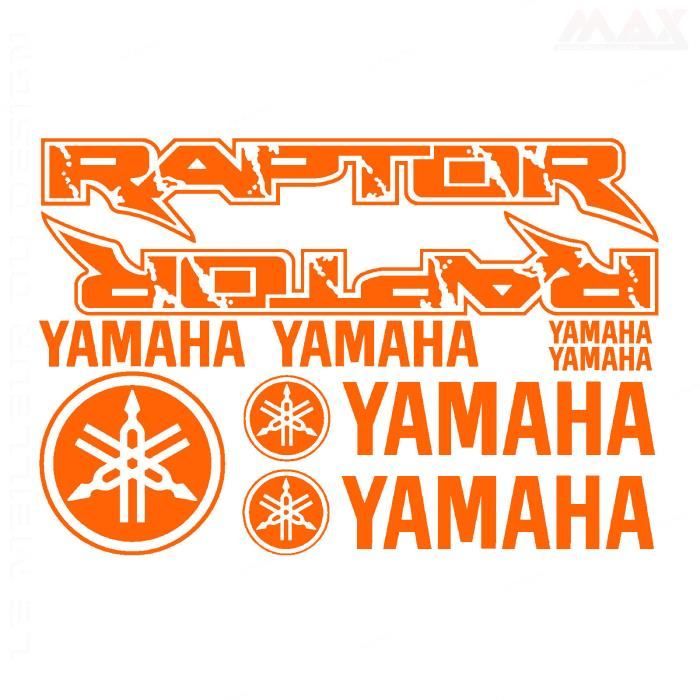 9 stickers RAPTOR – ORANGE – YAMAHA sticker RAPTOR - YAM425 - Cdiscount ...