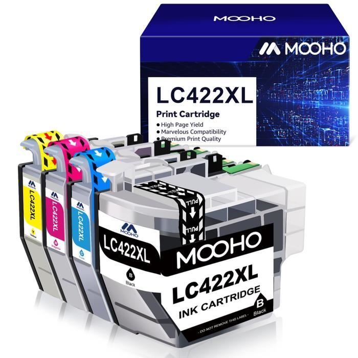 Cartouche MOOHO pour BROTHER LC422 LC422XL Compatible avec MFC J5340DW MFC J5345DW MFC J5740DW ...