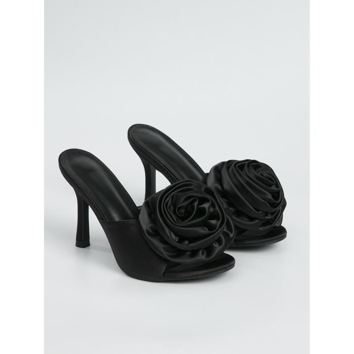 Sandales À Talons Hauts à Décoration florale Femmes Pompes Mode Été ...