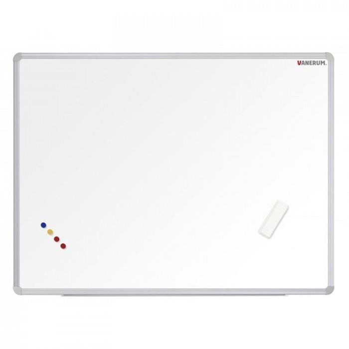 Tableau blanc et paperboard Vanerum Tableau blanc emaille 120 x 90 cm - Tableau blanc en acier ...