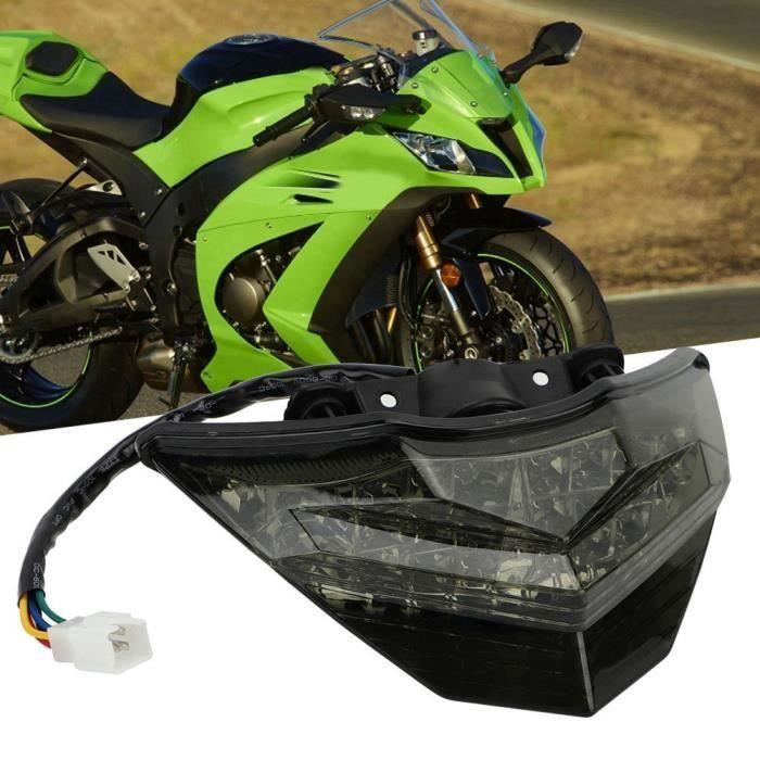 Feu arrière LED Moto feu arrière frein clignotant lampe rouge jaune ...