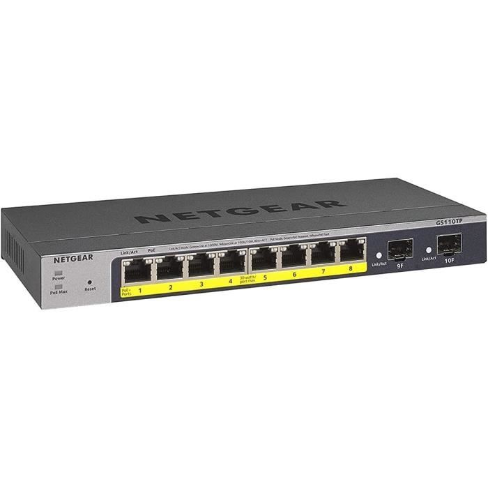 (Gs110Tp) Smart Switch Ethernet Poe+ Web Manageable 10 Ports Rj45 ...