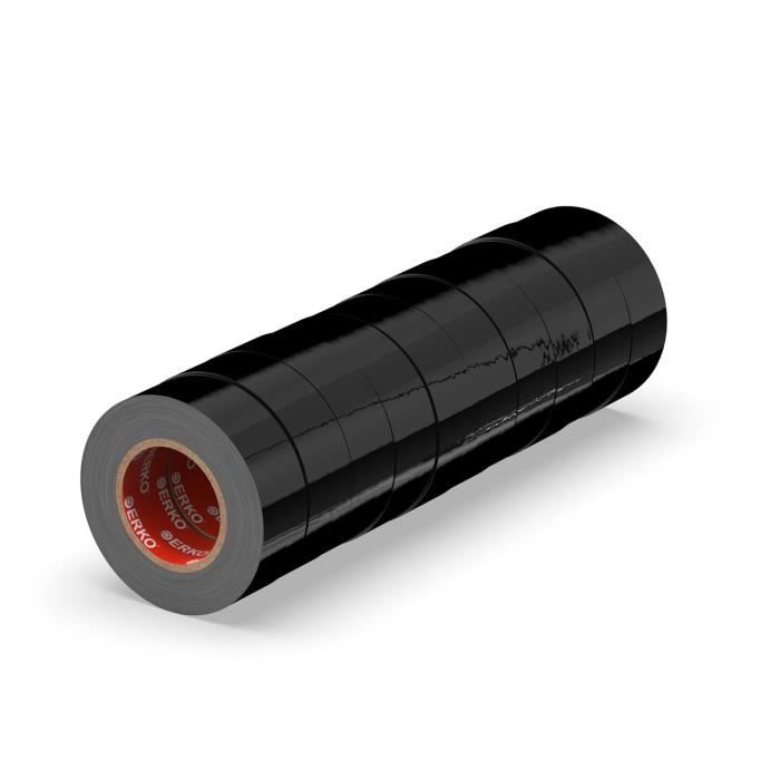 10 Unités De Ruban D'Isolation Électrique Noir 15 Mm X 10 M, Pour ...