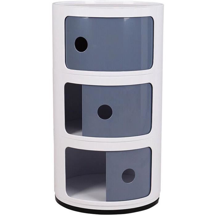 Meuble de rangement moderne avec tiroirs et table de chevet ronde en ...