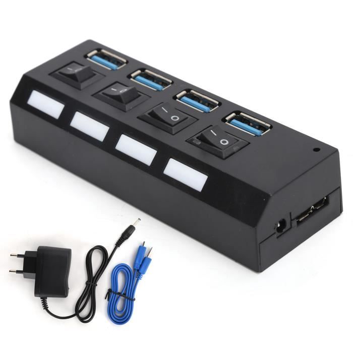 Tbest répartiteur USB Hub USB 3.0 4 ports Expander Date Hub avec ...