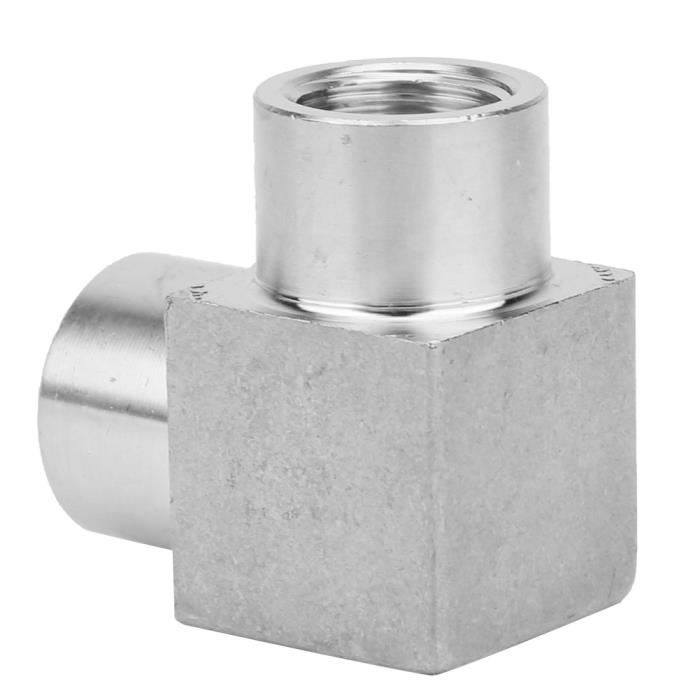 YID Raccord coudé à 2 filetage femelle BSPP Adaptateur de raccord de tuyau à angle droit pour ...