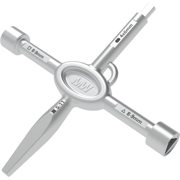 Clé En Croix 4 Voies Professionnelle Carré, Triangle Universel Pour ...