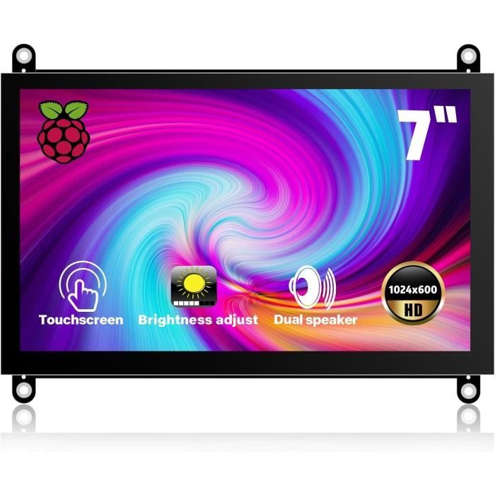 7 Pouces Raspberry Pi Écran Tactile Petit Écran Hdmi 1024X600 W-Deux Haut - Parleurs Ips Écran ...