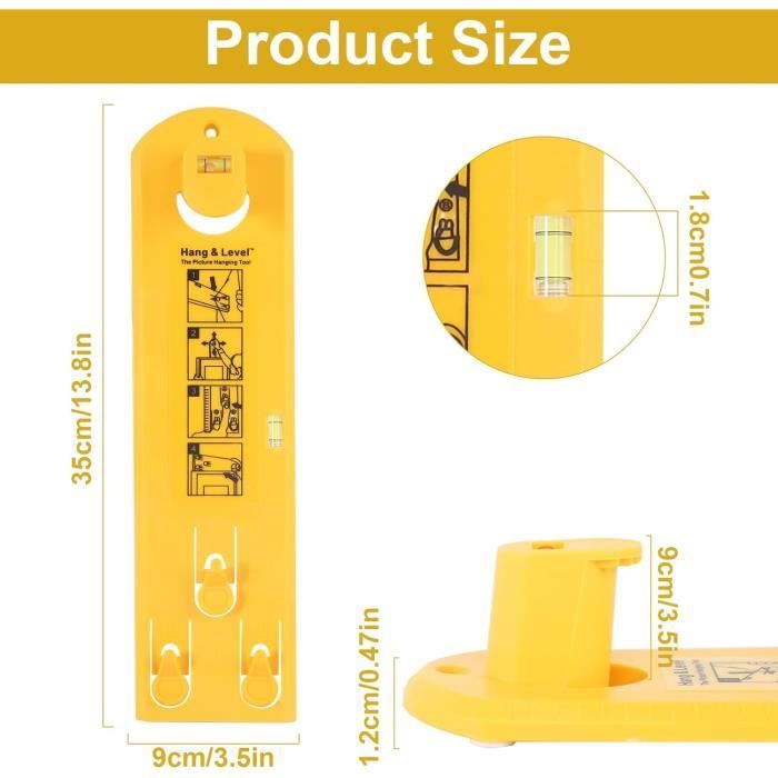 Outil de Suspension de Photos avec Niveau à Bulle Cintre pour Tableau ...