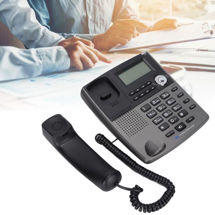 Téléphone fixe filaire - SONEW - Écran incliné - Mains libres et identification de l'appelant ...