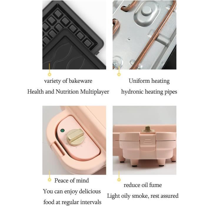 Gaufrier Électrique Sandwich Maker Cuisson 750W Appareils De Cuisine ...