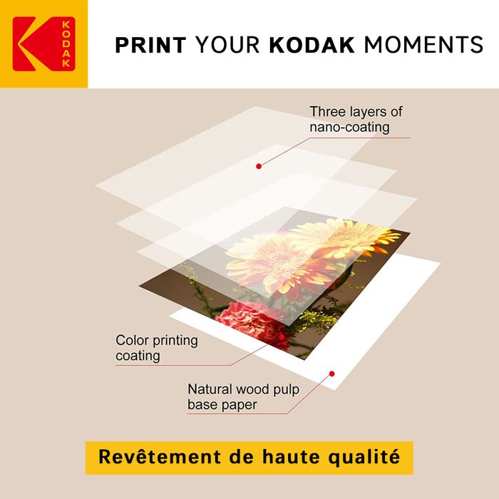 KODAK Ultra Premium Photo Paper - 20 Feuilles 13x18 cm - Papier Satiné ...