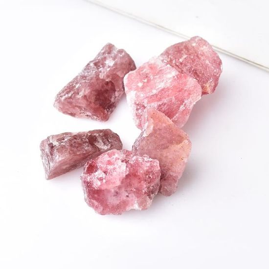 PIERRE VENDUE SEULE,Strawberry crystal-50g--Cristaux de cristal naturel ...
