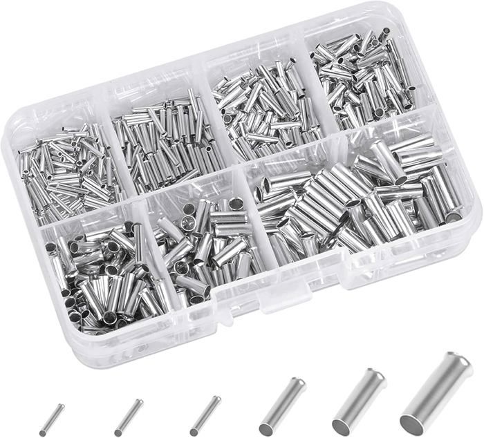 600 Pcs 10-22 AWG Embouts de Câble Non Isolés Connecteurs Bout à Bout ...