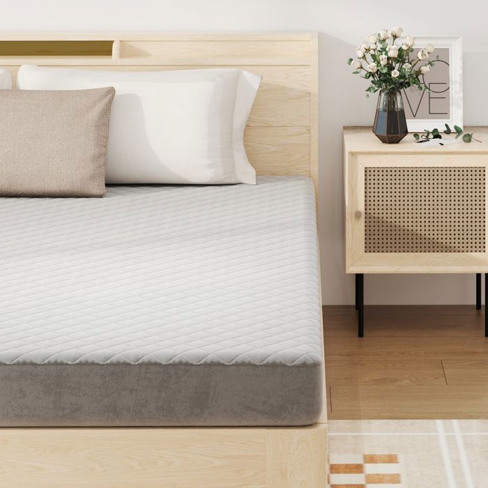 COSTWAY Matelas Queen 140 x 200 cm, Surmatelas Multi-Couches en Velours ...