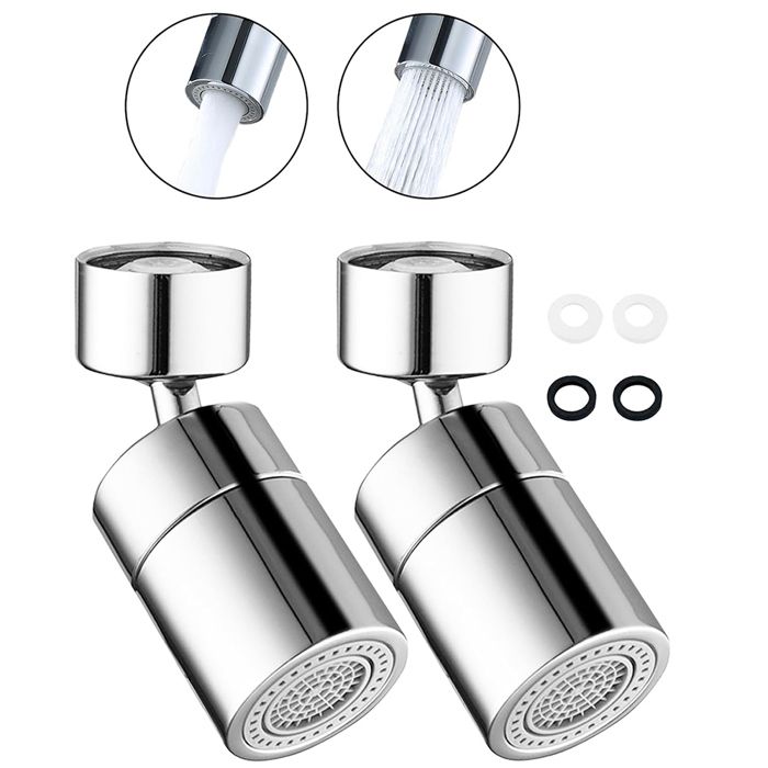 Embout Robinet Cuisine 360° Pivotant, 2 Modes Mousseur Économie d'Eau ...